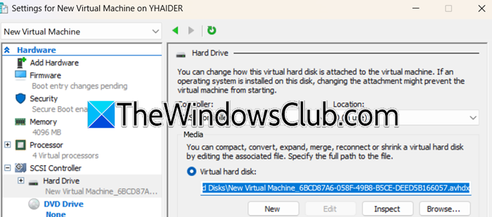 Cannot unmount the installation media in Hyper-V