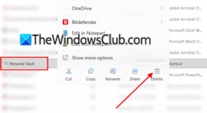 Your Personal Vault isn't up to date OneDrive error