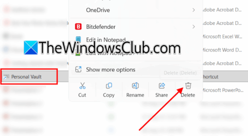 Your Personal Vault isn't up to date OneDrive error