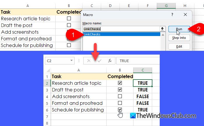 How to link Checkboxes to Multiple Cells in Excel