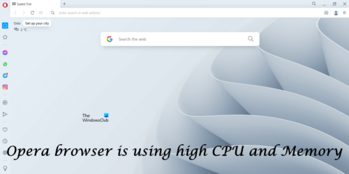 Opera browser is using high CPU and Memory on Windows 11/10