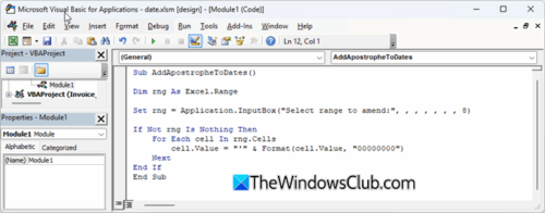 How to add apostrophe in Excel before date