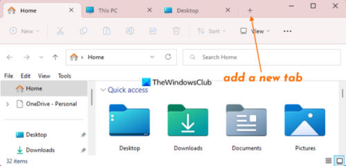 How to use Tabs in File Explorer in Windows 11