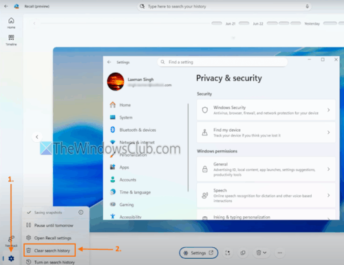 How to Import or Export Recall Snapshots in Windows 11