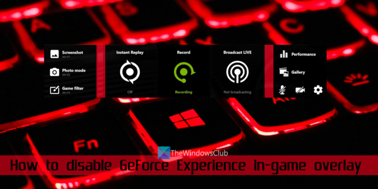 How to disable GeForce Experience in-game overlay