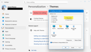 How to remove Recycle Bin from Desktop in Windows 11