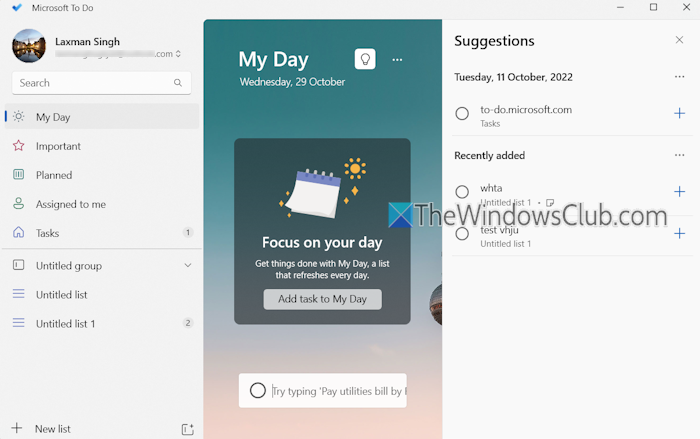 Outlook To Do list not showing or working