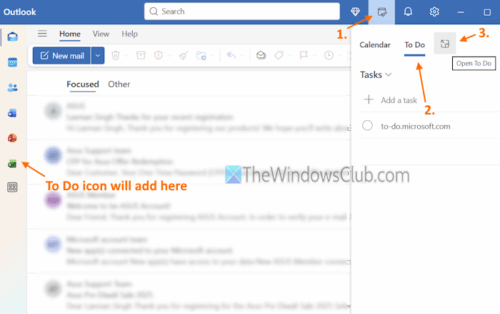 Outlook To Do list not showing or working