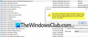 Unable to start Windows Defender Advanced Threat Protection Service