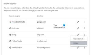 Search engine keeps changing to Yahoo or Bing