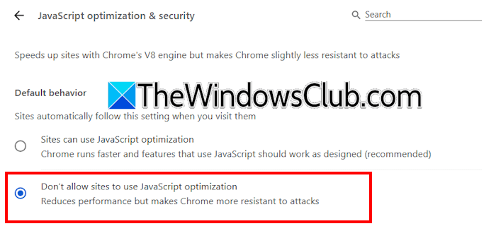 Should I Disable Javascript Optimization In Chrome