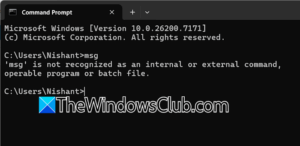How to use MSG.exe to send message to network computer