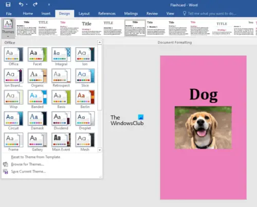 How to make Flashcards on Word