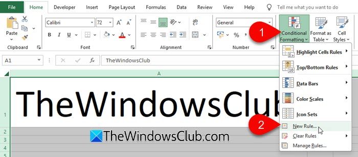 How to grey out unused cells in Excel