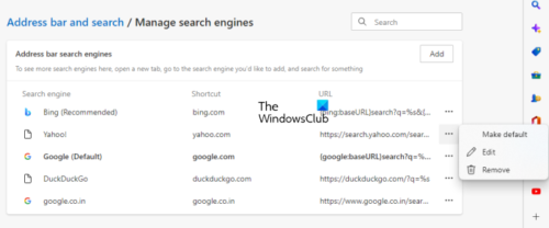 Search engine keeps changing to Yahoo or Bing