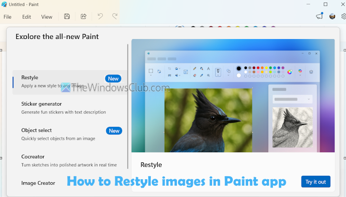 How to create AI Images using Image Creator in Paint app