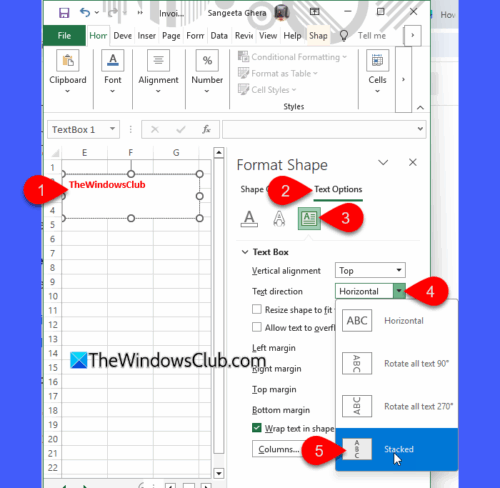 How to write vertically in Excel cell