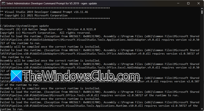 Process was terminated due to an internal error in .NET Runtime