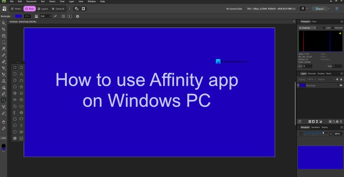 How to use Affinity Designer app for free on Windows PC