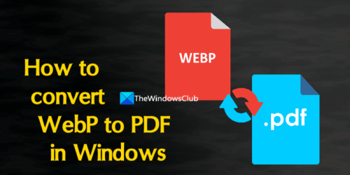How to convert WebP to PDF in Windows 11/10