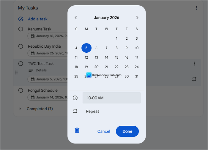 How to schedule Tasks on Google Calendar