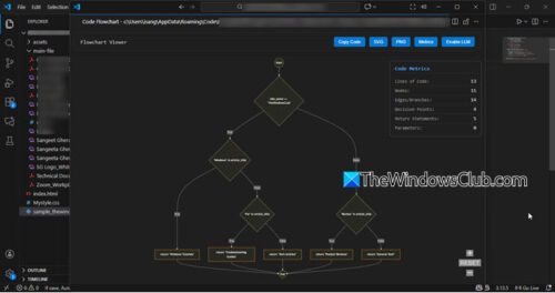 Create real-time interactive flowcharts for code: VS Code CodeVisualizer