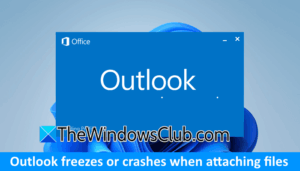 Outlook freezes or crashes when attaching files