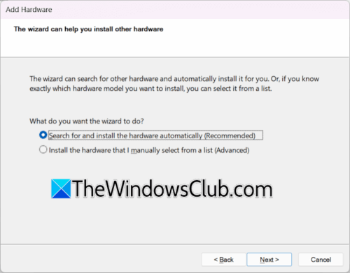 Accidentally deleted camera driver on Windows 11; How to reinstall?