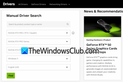 How to clean install NVIDIA Graphics Driver in Windows 11