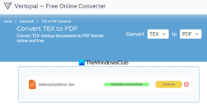How to convert LaTeX to PDF document in Windows 11/10