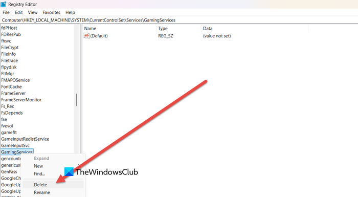 DCOM got error 87 attempting to start the service GamingServices
