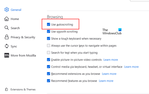 Mouse middle click is not working in Firefox on Windows 11/10