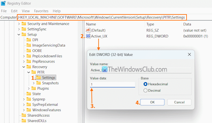 How to enable and configure Point-In-Time Restore in Windows 11