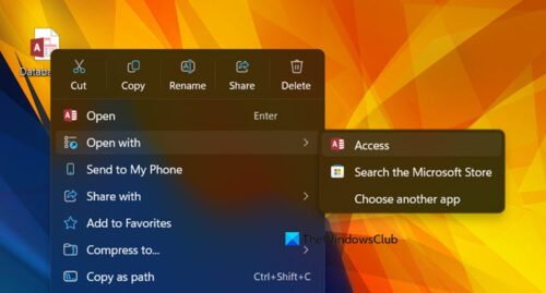 You must start Microsoft Access by double-clicking Microsoft Access file