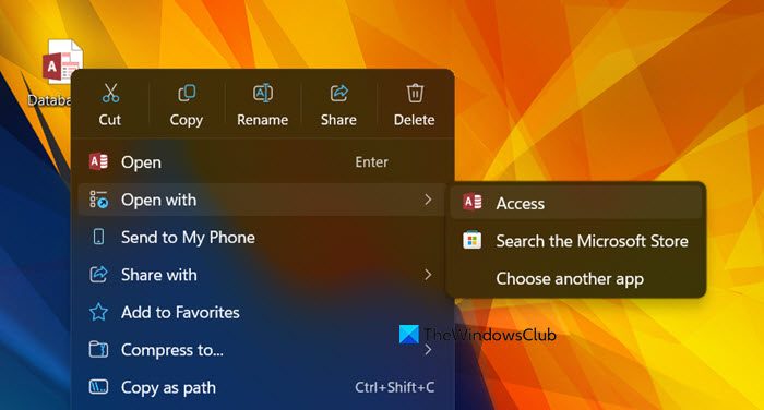 You must start Microsoft Access by double-clicking Microsoft Access file