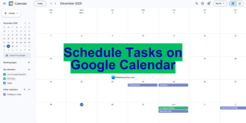 How to schedule Tasks on Google Calendar