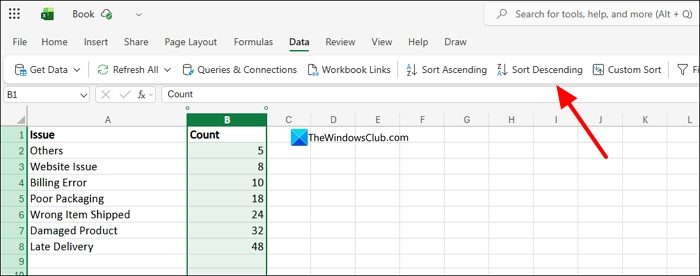 How to create Pareto chart in Excel