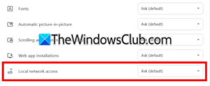 Look for and connect to any device on your local network Chrome
