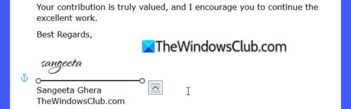 How to add Signature Line in Word without X