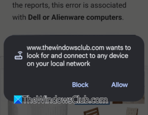 Look for and connect to any device on your local network Chrome