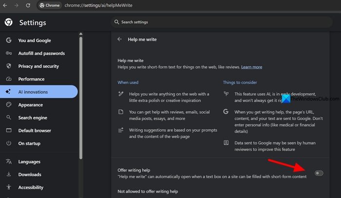 How to disable all AI features in Chrome browser on PC