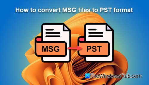 How to convert MSG files to PST format