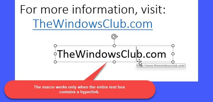 How to remove underline from link in PowerPoint