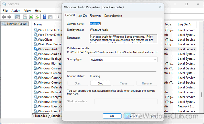 Windows could not start Windows Audio Endpoint Builder service