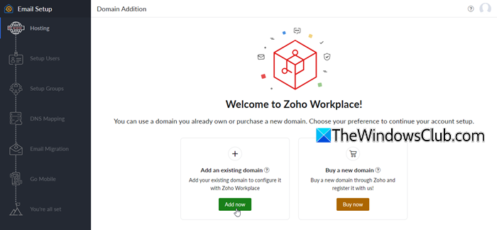 How to set up Zoho Mail with domain