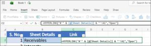 How to link Sheets or Tabs in Excel to a master sheet