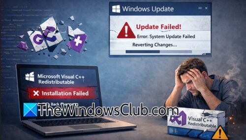 Microsoft Visual C++ Redistributable rolled back or corrupted