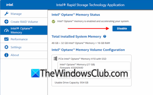 Your Intel Optane memory module is starting to degrade