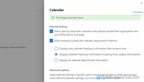 Calendar can't be shared with one or more of the people you added