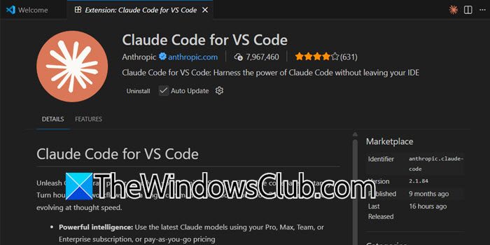 Unable to run Claude from VS Code on Windows computer